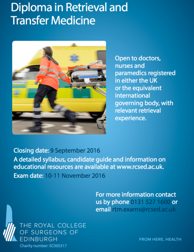 Diploma in Retrieval and Transfer Medicine | Greater Sydney Area HEMS