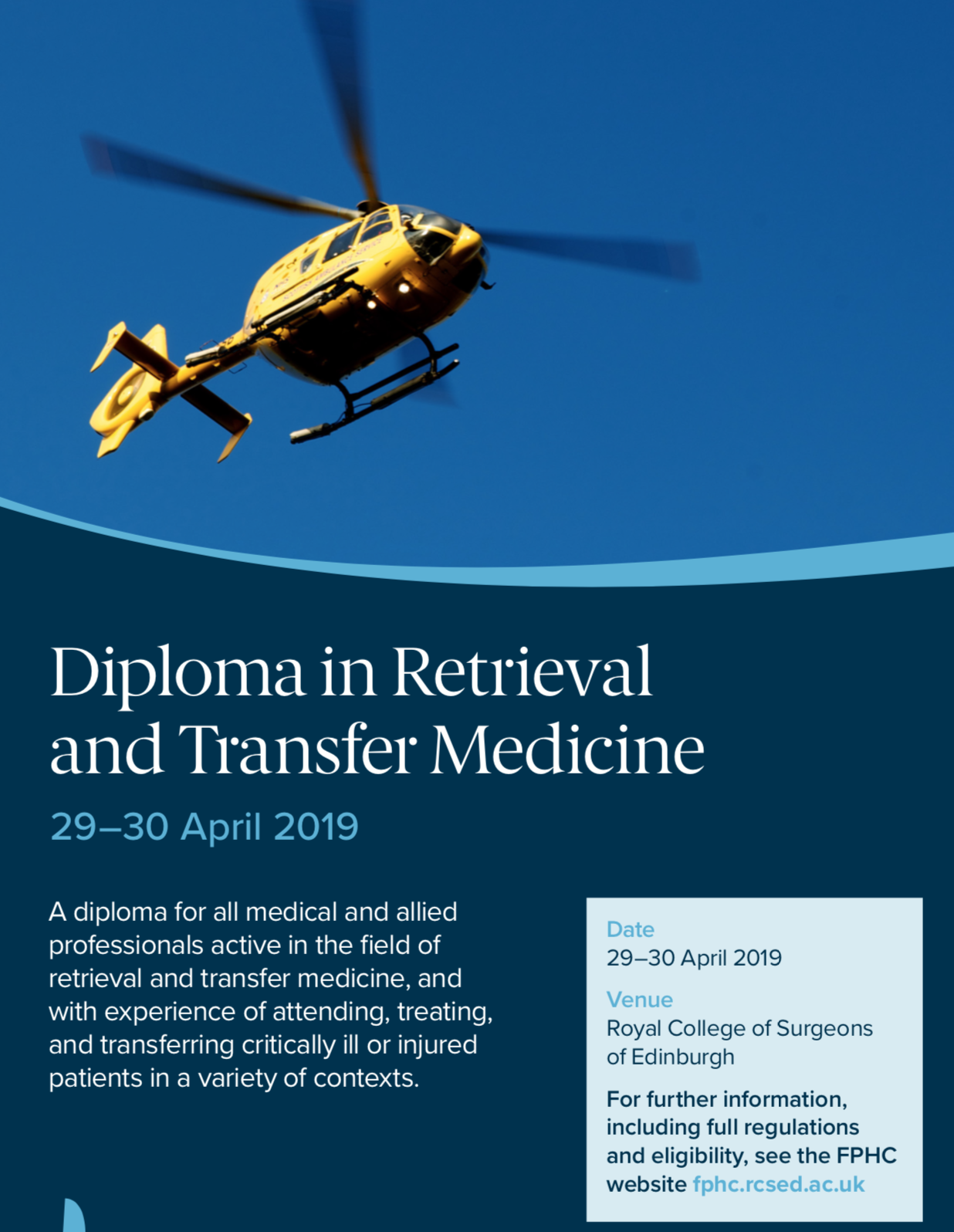 Diploma in Retrieval and Transfer Medicine | Greater Sydney Area HEMS