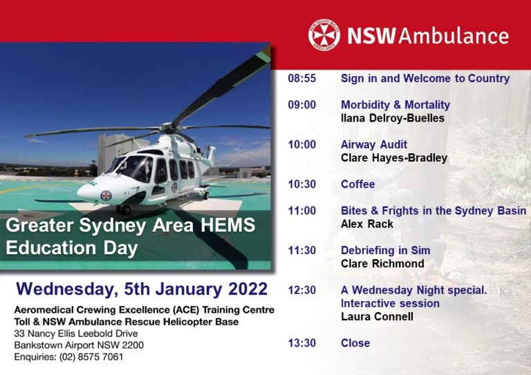 Greater Sydney Area HEMS | The Pre-Hospital & Retrieval Medicine Team ...
